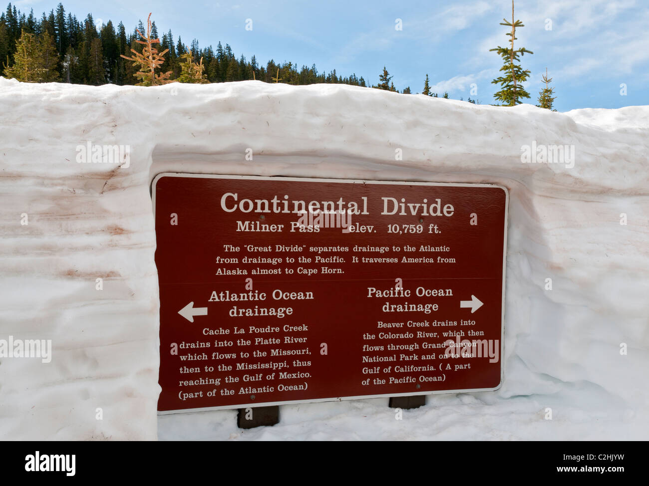 Colorado, Rocky Mountain National Park, Trail Ridge Road, Continental ...