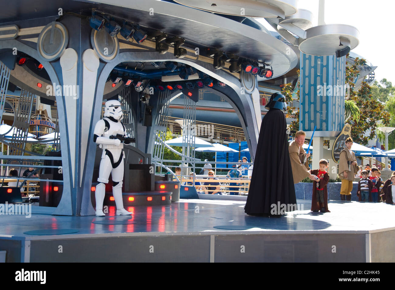Star Wars Show at Disneyland Amusement Park in California USA Stock ...