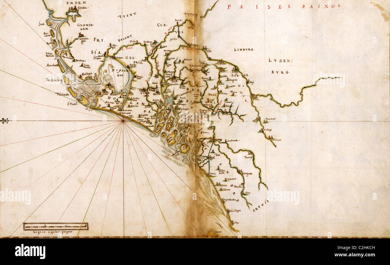 Map of holland 1630 hi-res stock photography and images - Alamy