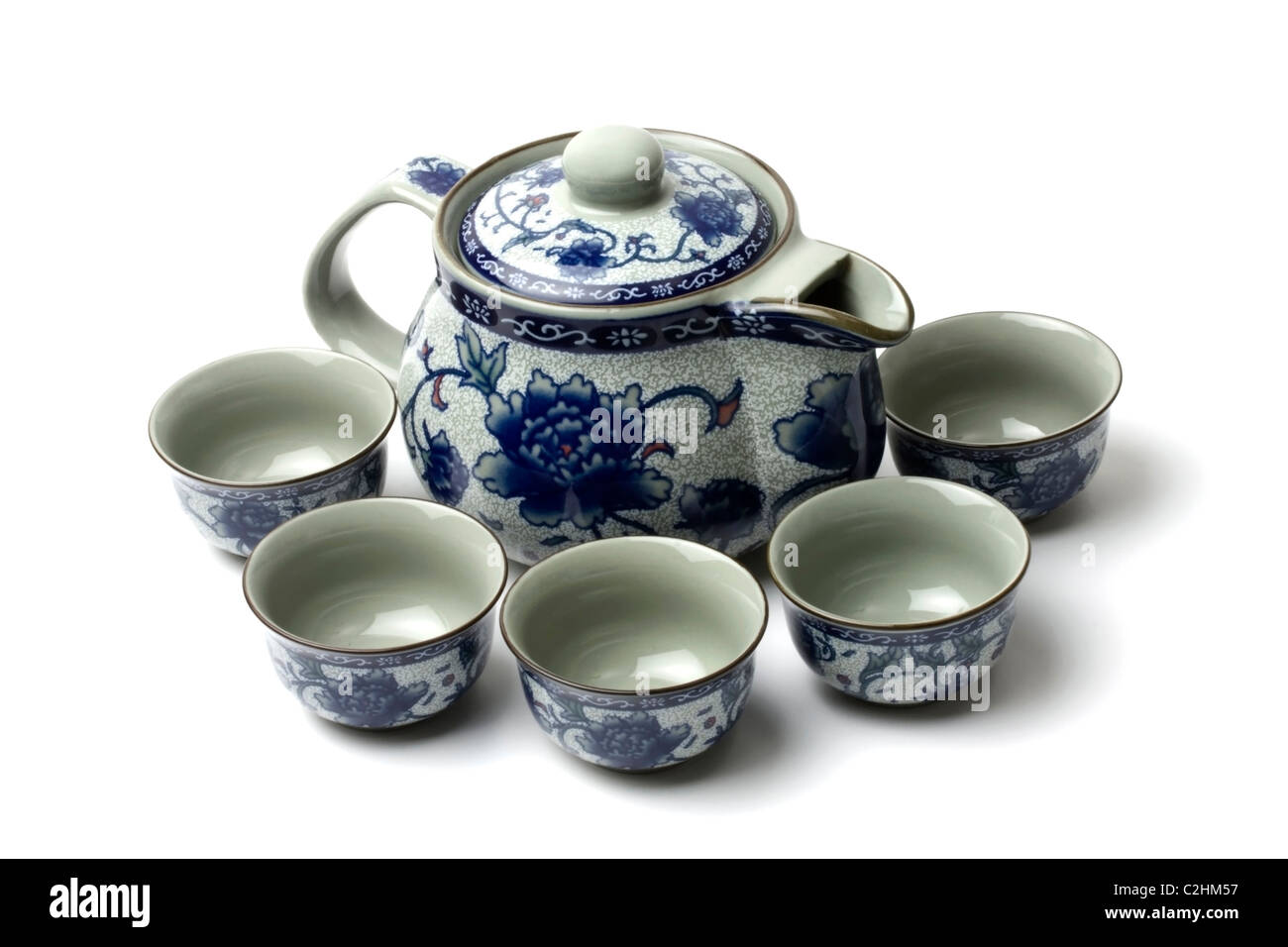 Tea pot cups on Cut Out Stock Images & Pictures - Alamy