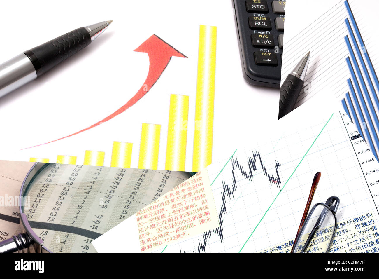 Background of business graph Stock Photo - Alamy