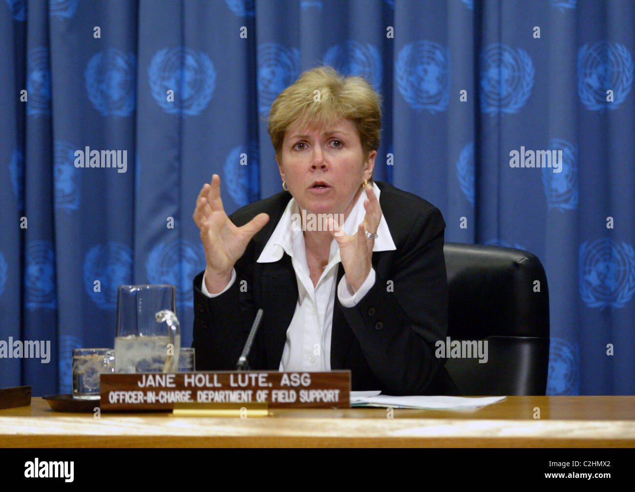 Jane Holl Lute News conference marking George Clooney's designation as ...