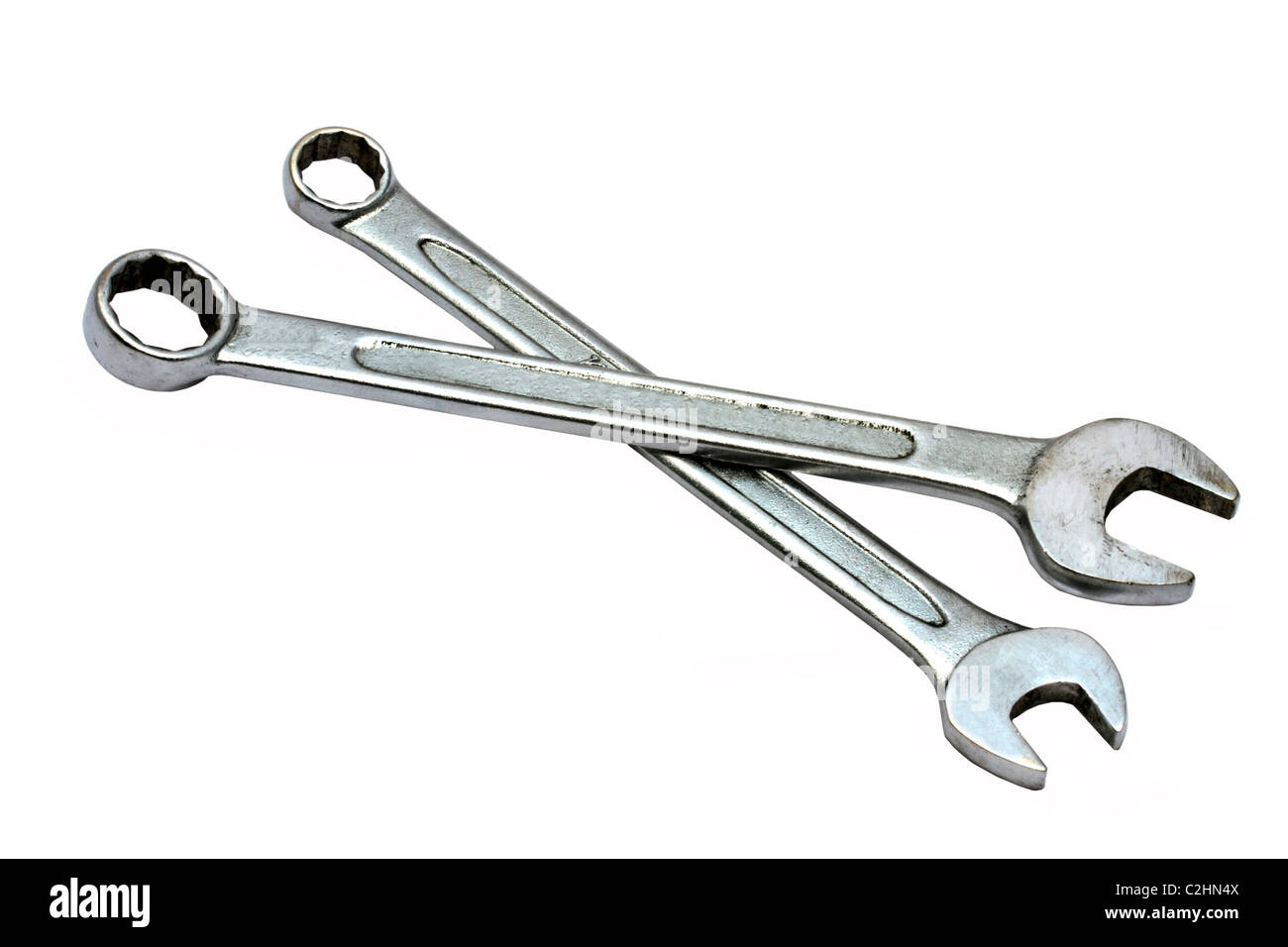 Two wrenches isolated on white background Stock Photo - Alamy