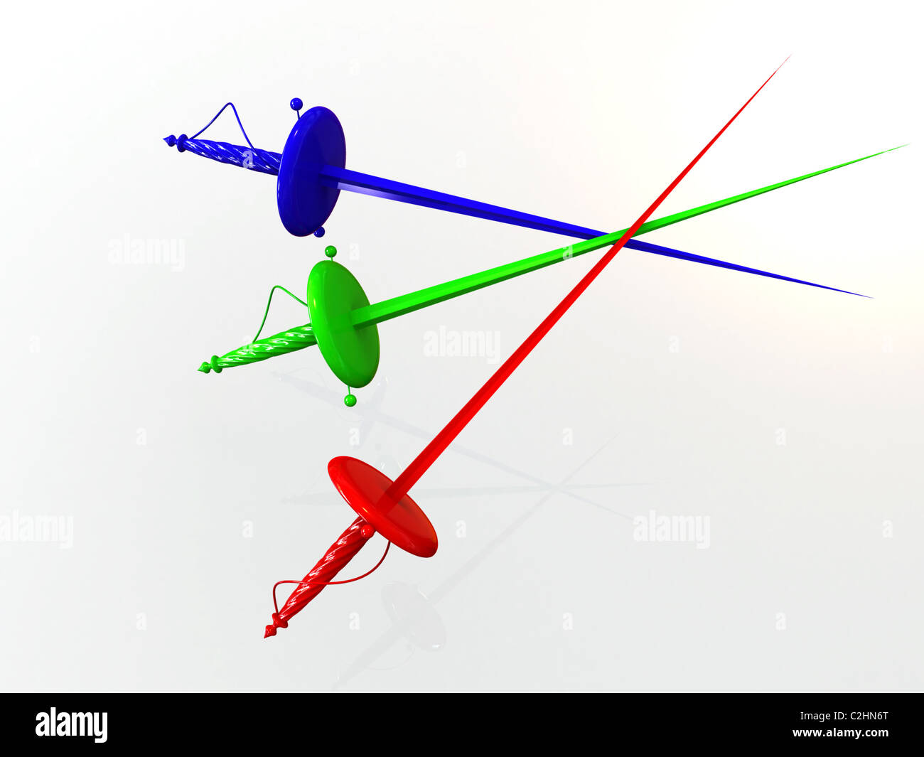 RGB swords. 3D Stock Photo - Alamy