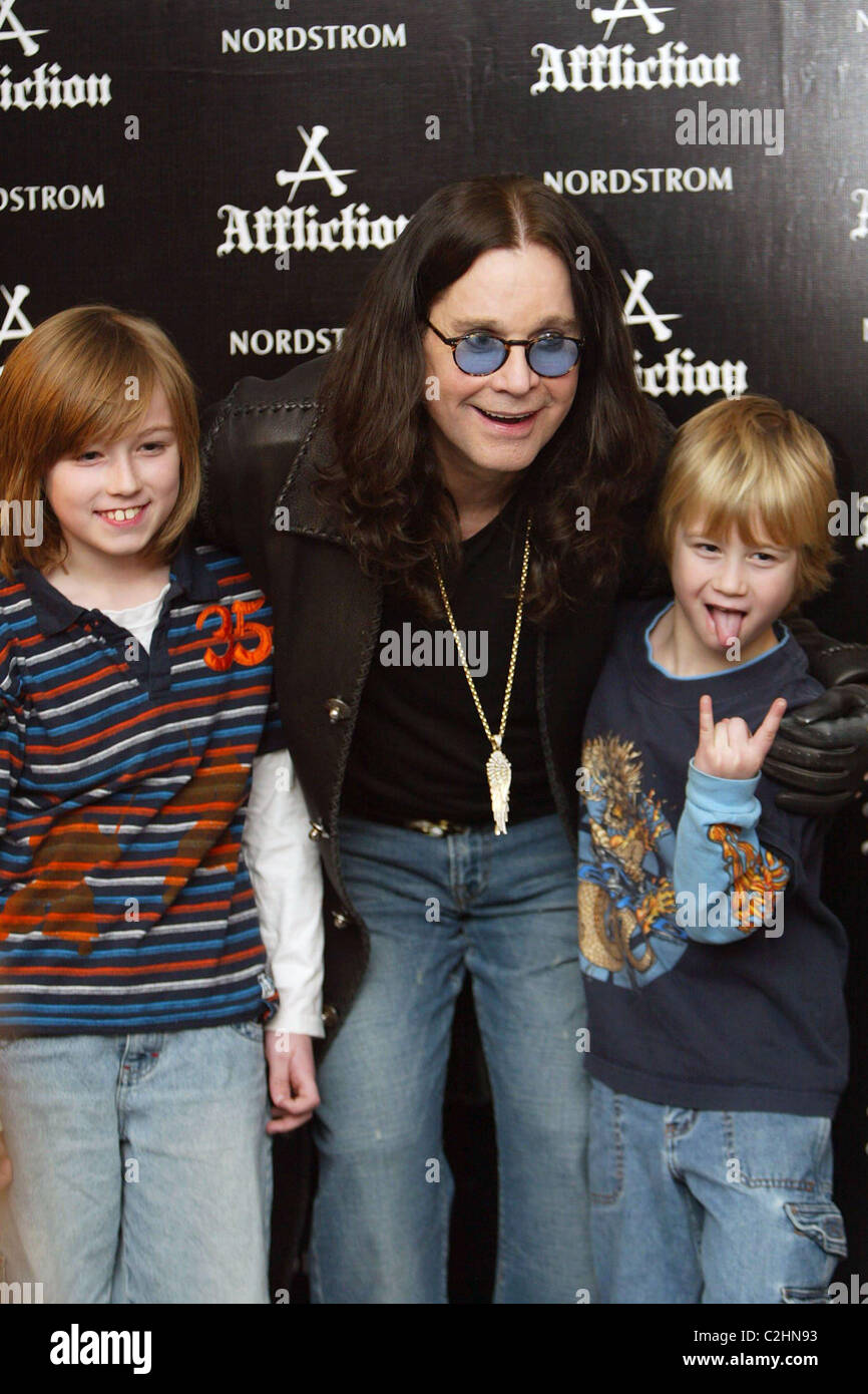 Ozzy osbourne meets poses fans hi-res stock photography and images - Alamy