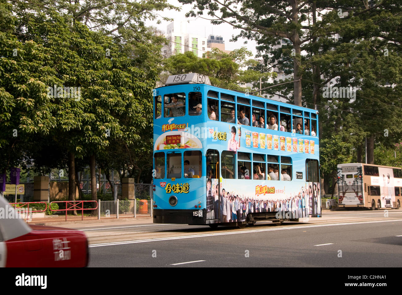 Double deck trams hi-res stock photography and images - Alamy
