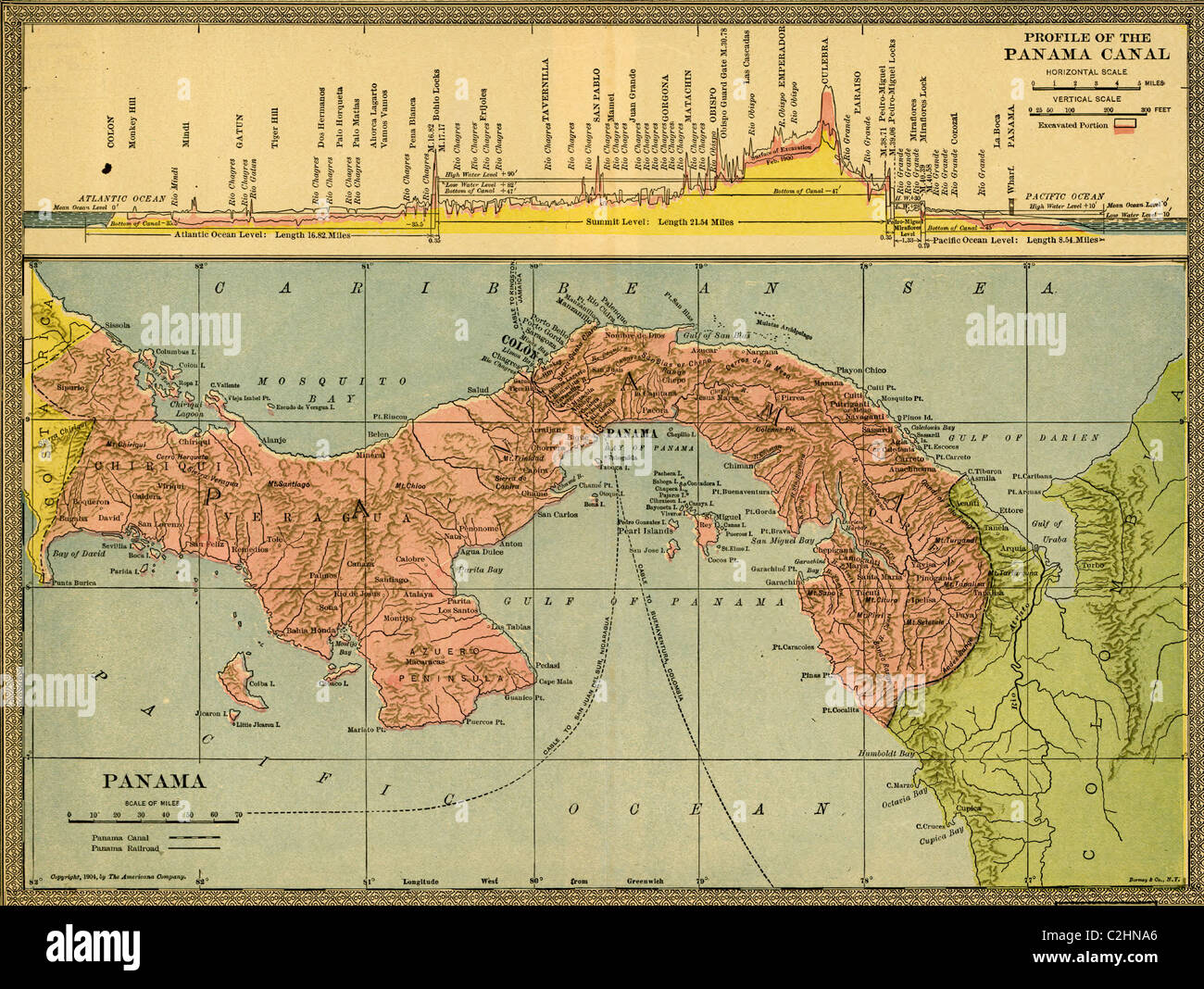 Maps of panama hi-res stock photography and images - Alamy