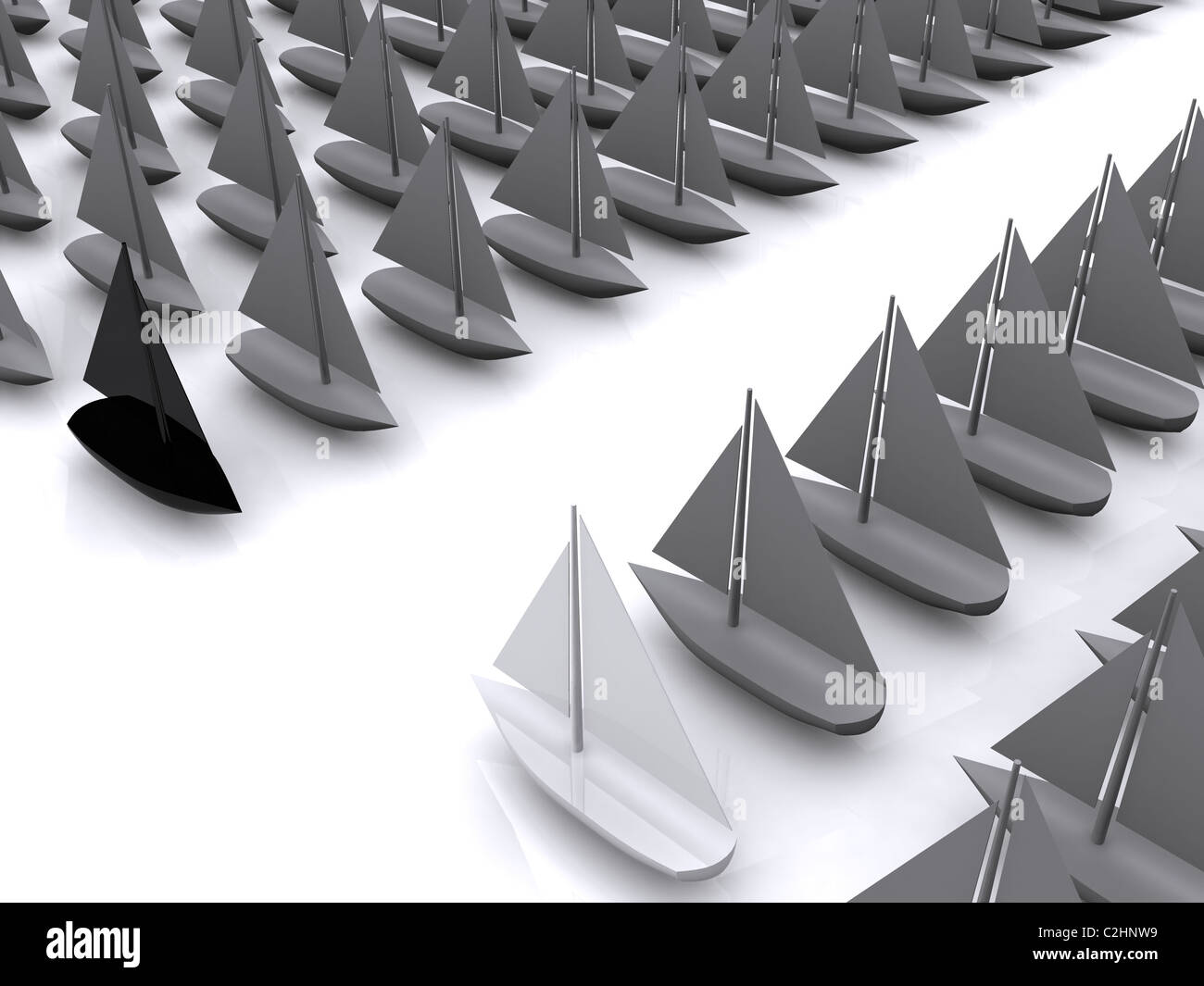 leadership ship. 3D Stock Photo - Alamy