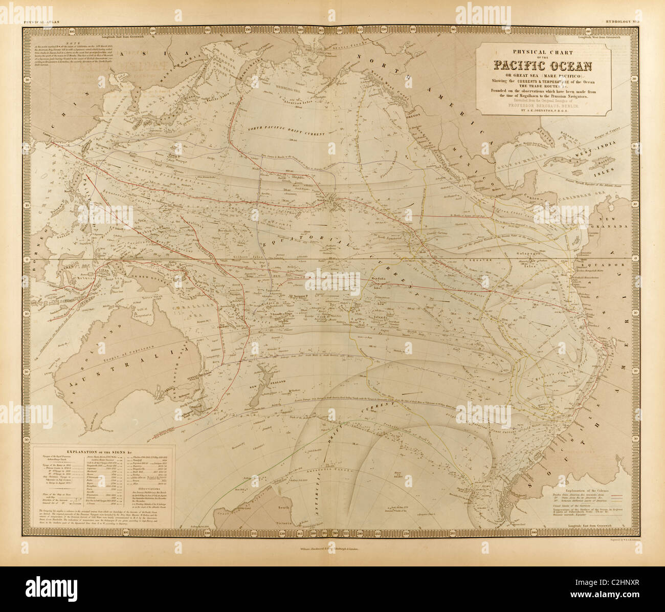 Pacific ocean chart hi-res stock photography and images - Alamy