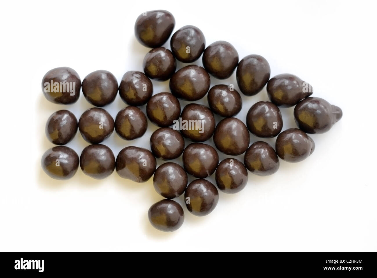 chocolate candies arrow. closeup Stock Photo - Alamy