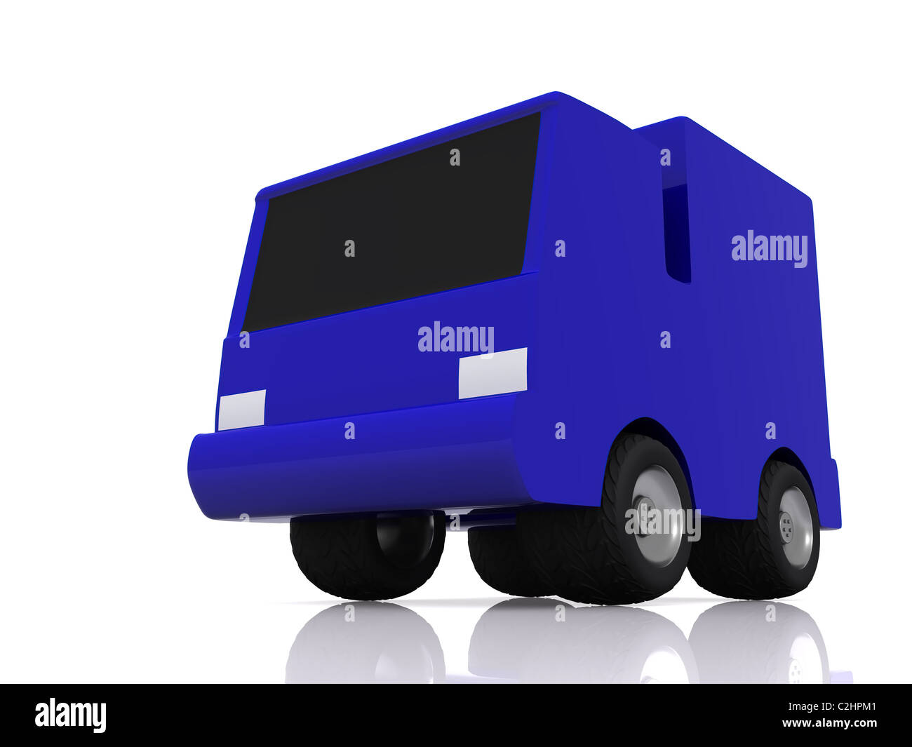 single blue car. 3D Stock Photo - Alamy