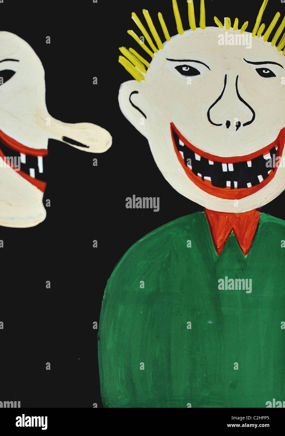 Two Funny Faces Stock Photo - Alamy