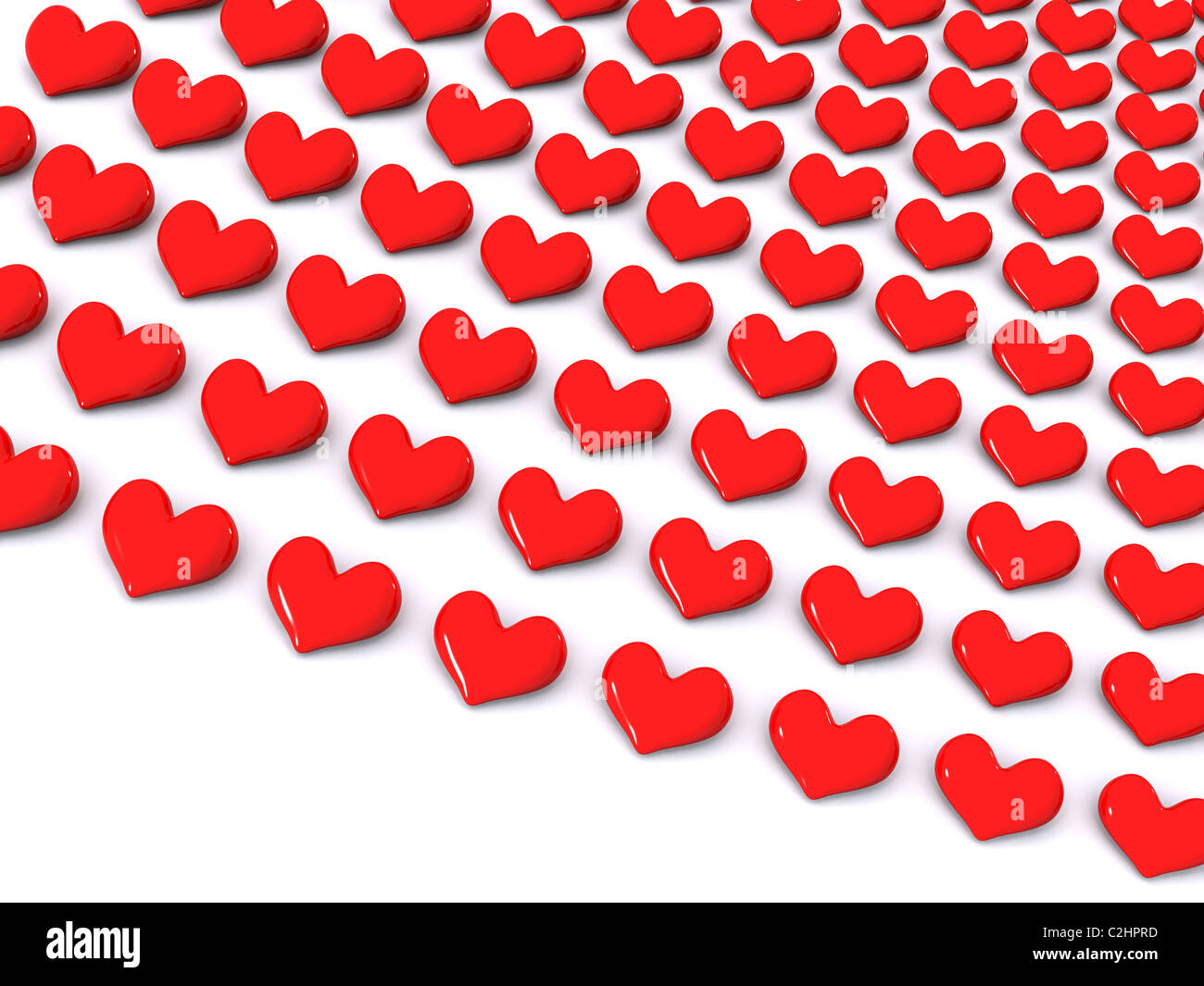 red row hearts. 3d Stock Photo - Alamy