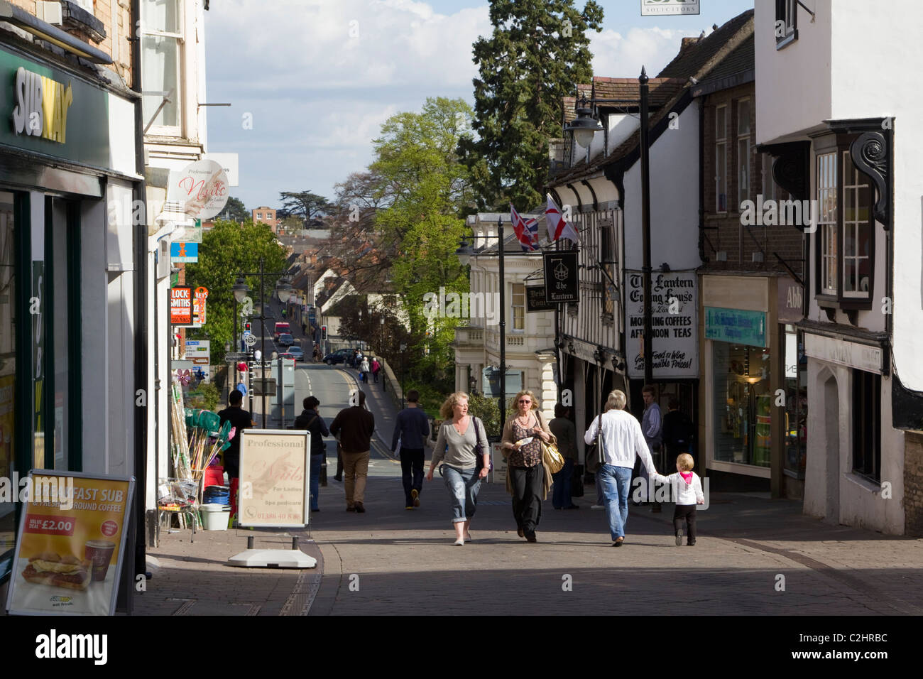 evesham town centre Worcestershire Stock Photo - Alamy