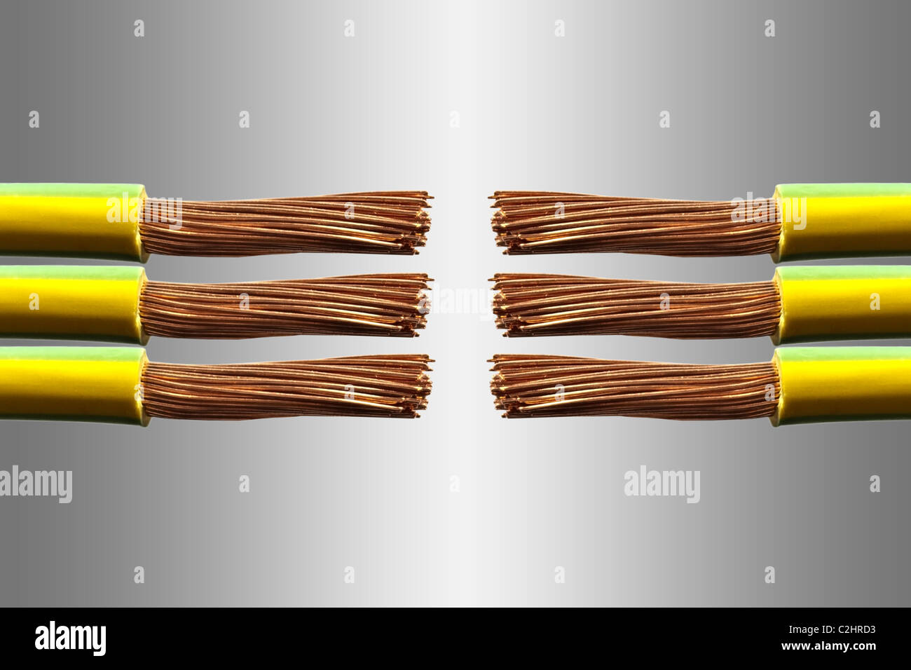 Electrical wires isolated on light background Stock Photo - Alamy