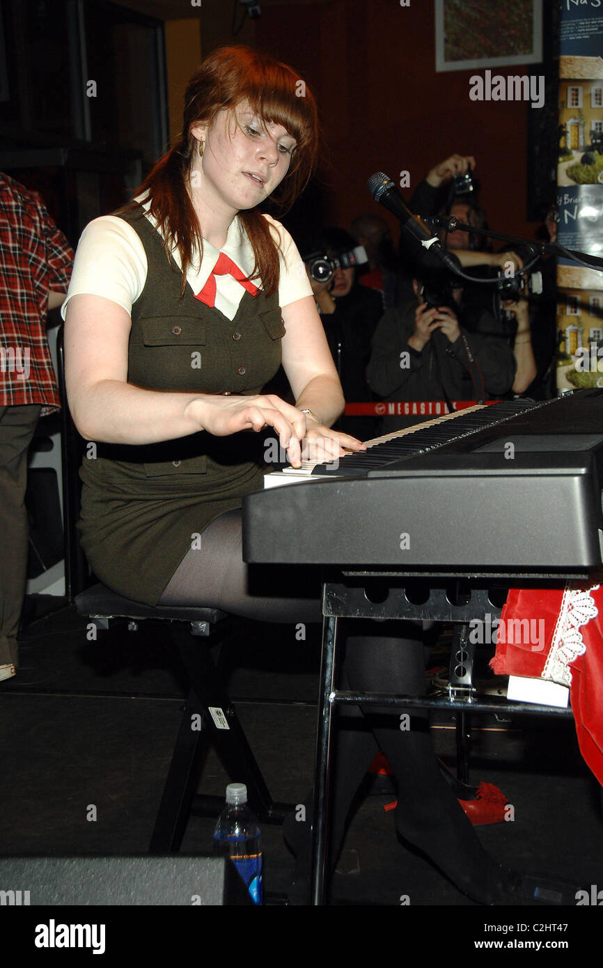 British singer-songwriter Kate Nash performs during an in store ...