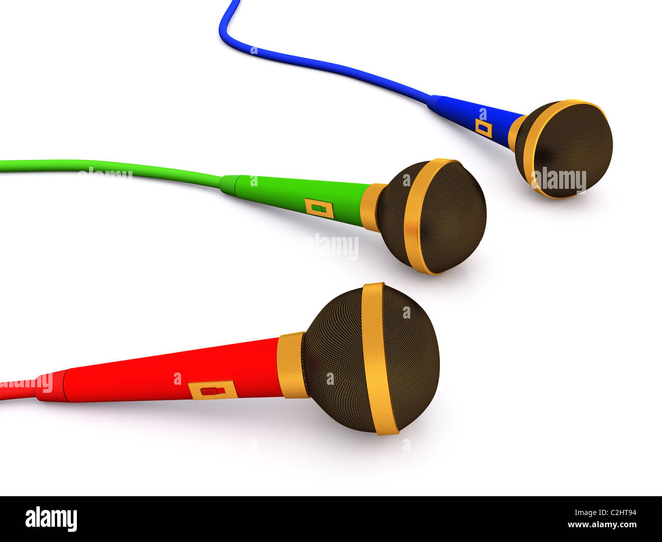 rgb microphone group. 3D Stock Photo - Alamy
