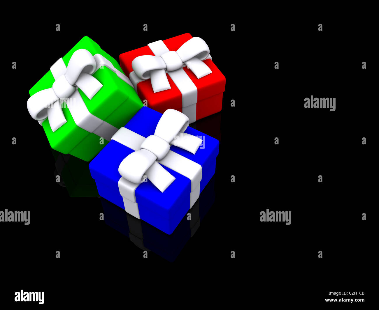 RGB gift boxes. 3D Stock Photo - Alamy