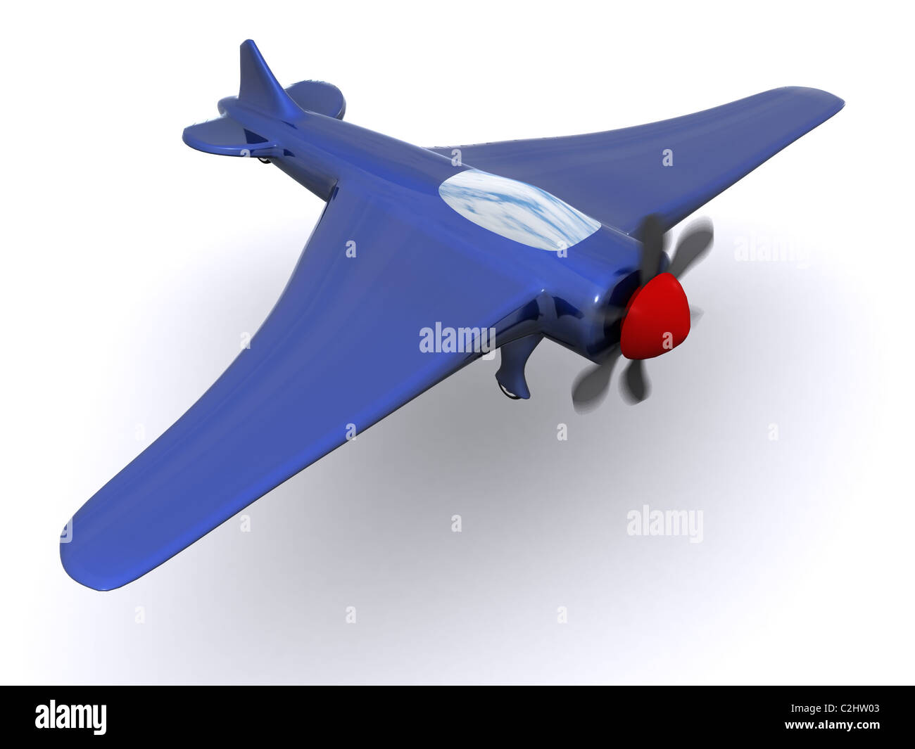 single blue airplane. 3d Stock Photo - Alamy