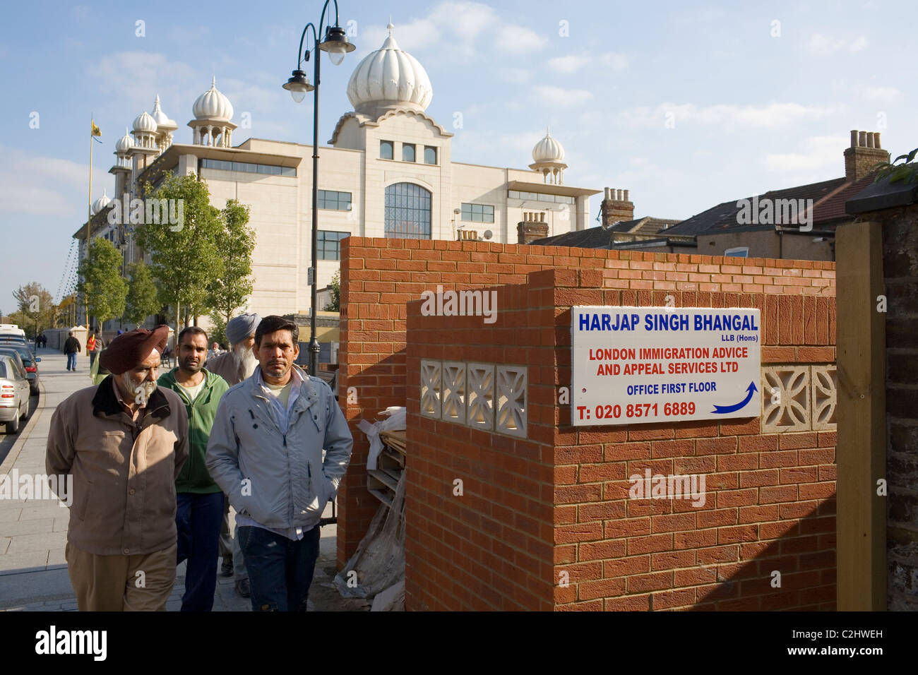 Sikh temple sign hi-res stock photography and images - Alamy