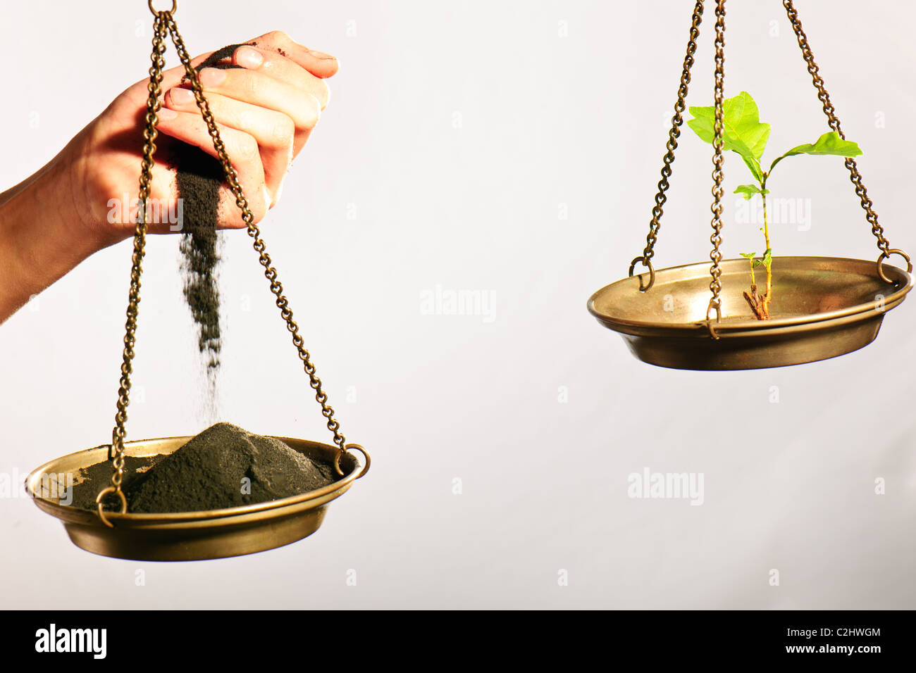 Balancing carbon emissions Stock Photo - Alamy