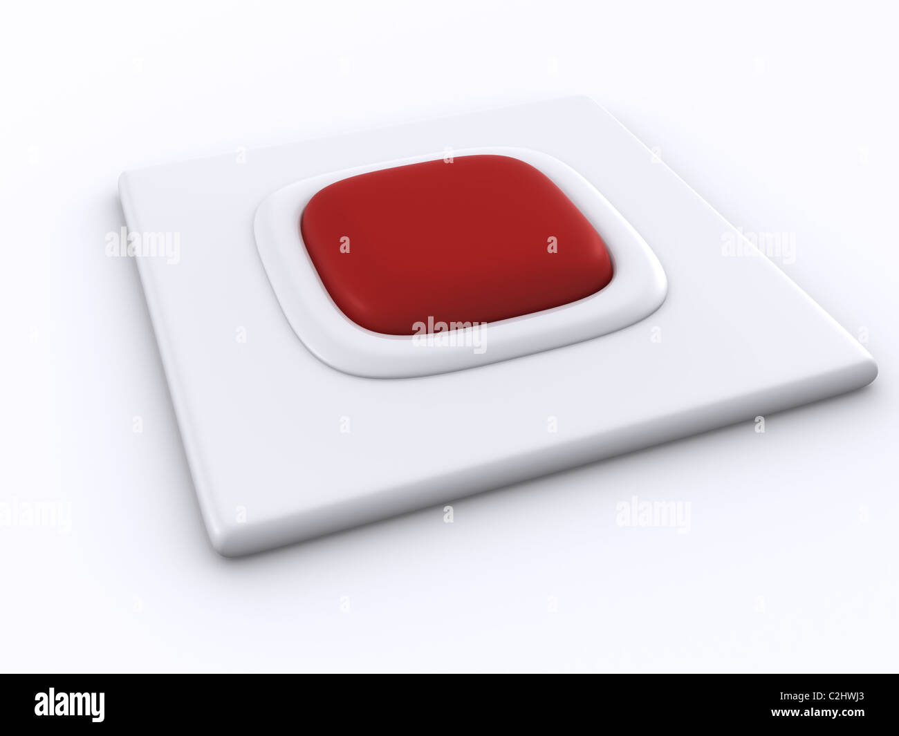 single button. 3d Stock Photo - Alamy