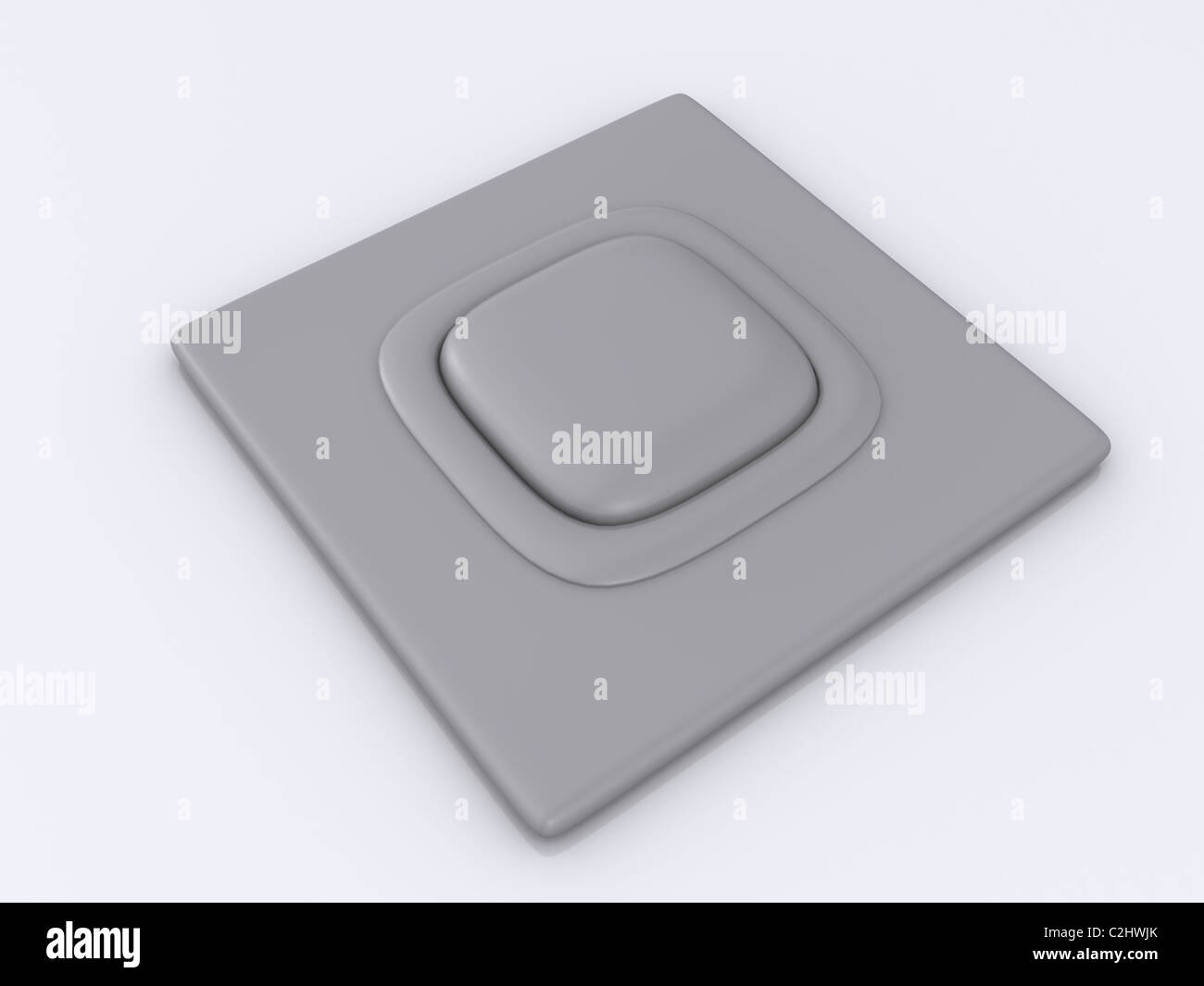 single button. 3d Stock Photo - Alamy
