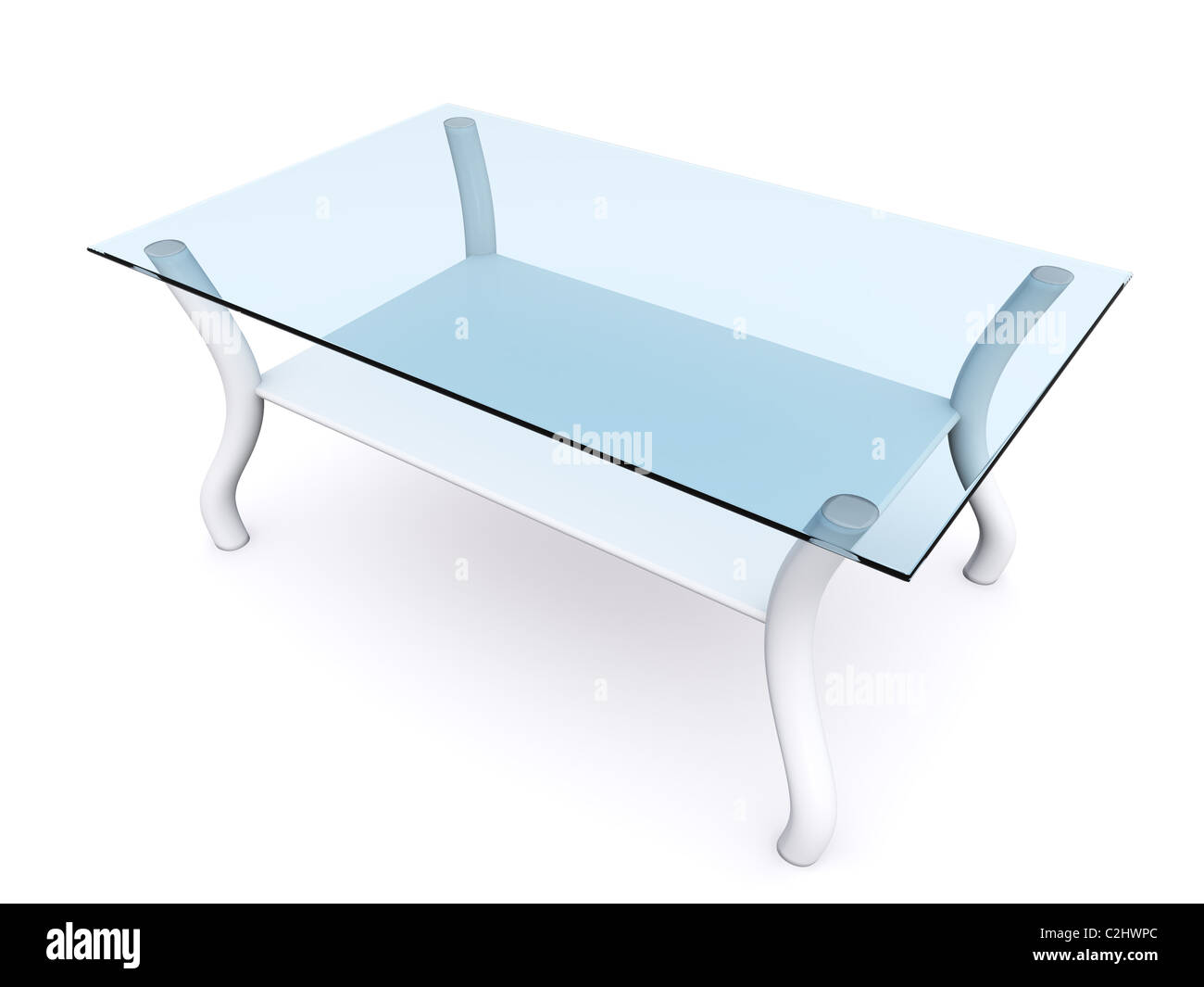 glass coffee table. 3d Stock Photo - Alamy