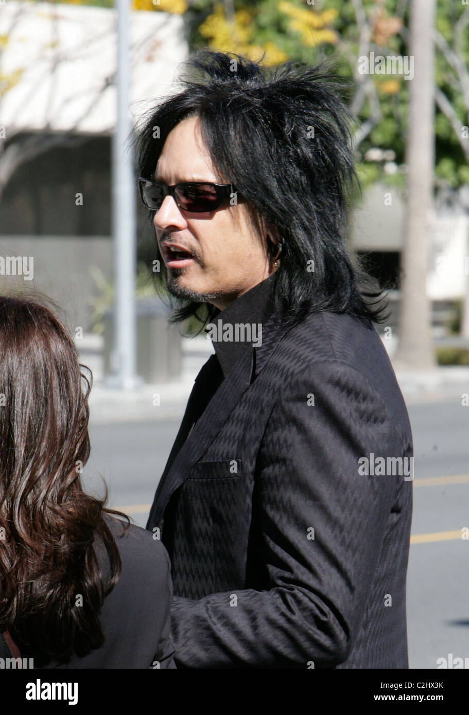 Nicky Sixx leaving the Los Angeles Superior Court Los Angeles ...