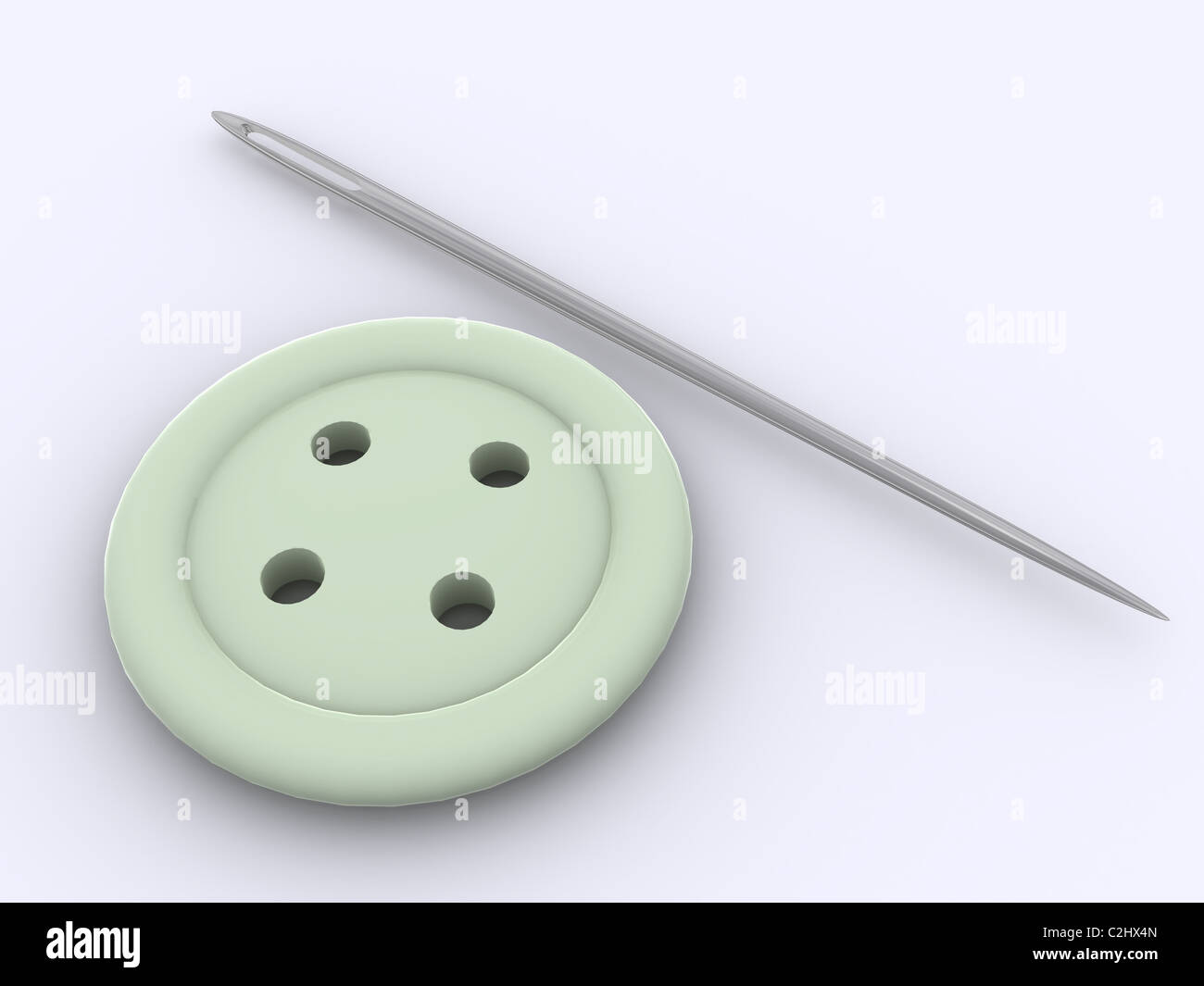 Button and needle hi-res stock photography and images - Alamy