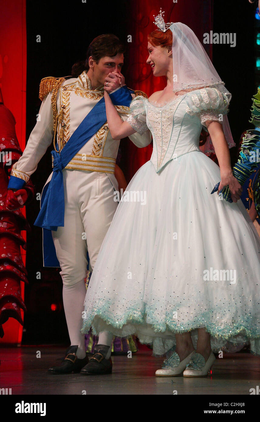Sean Palmer & Sierra Boggess on stage during the curtain call following ...