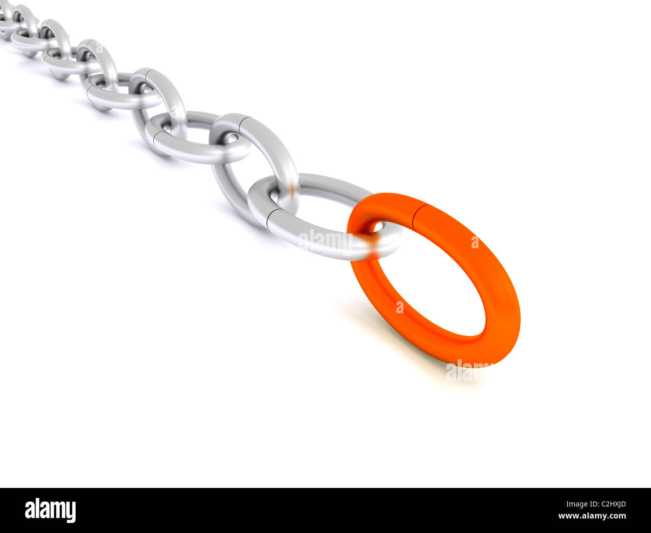 link in chain. 3d Stock Photo - Alamy