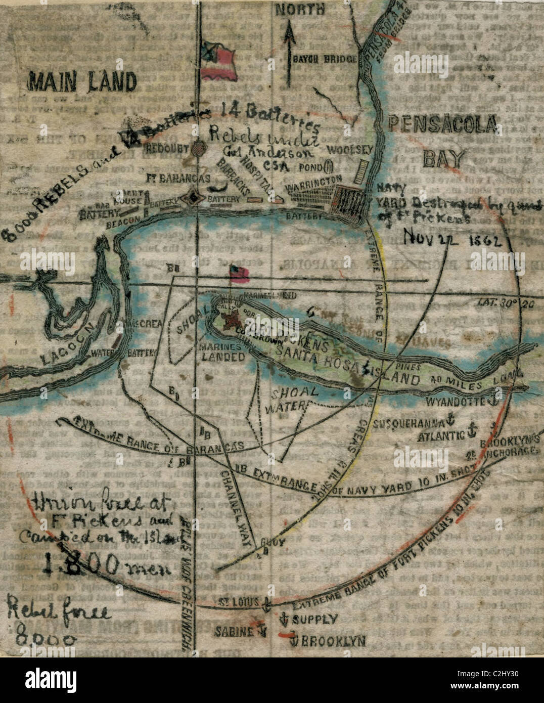 Fort Pickens, Florida Stock Photo - Alamy