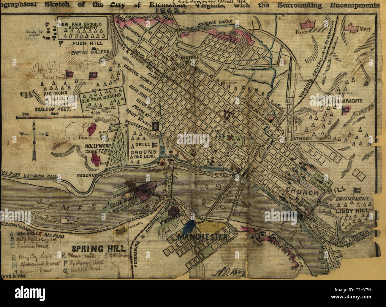 Richmond, Virginia Confederate Encampments Stock Photo - Alamy