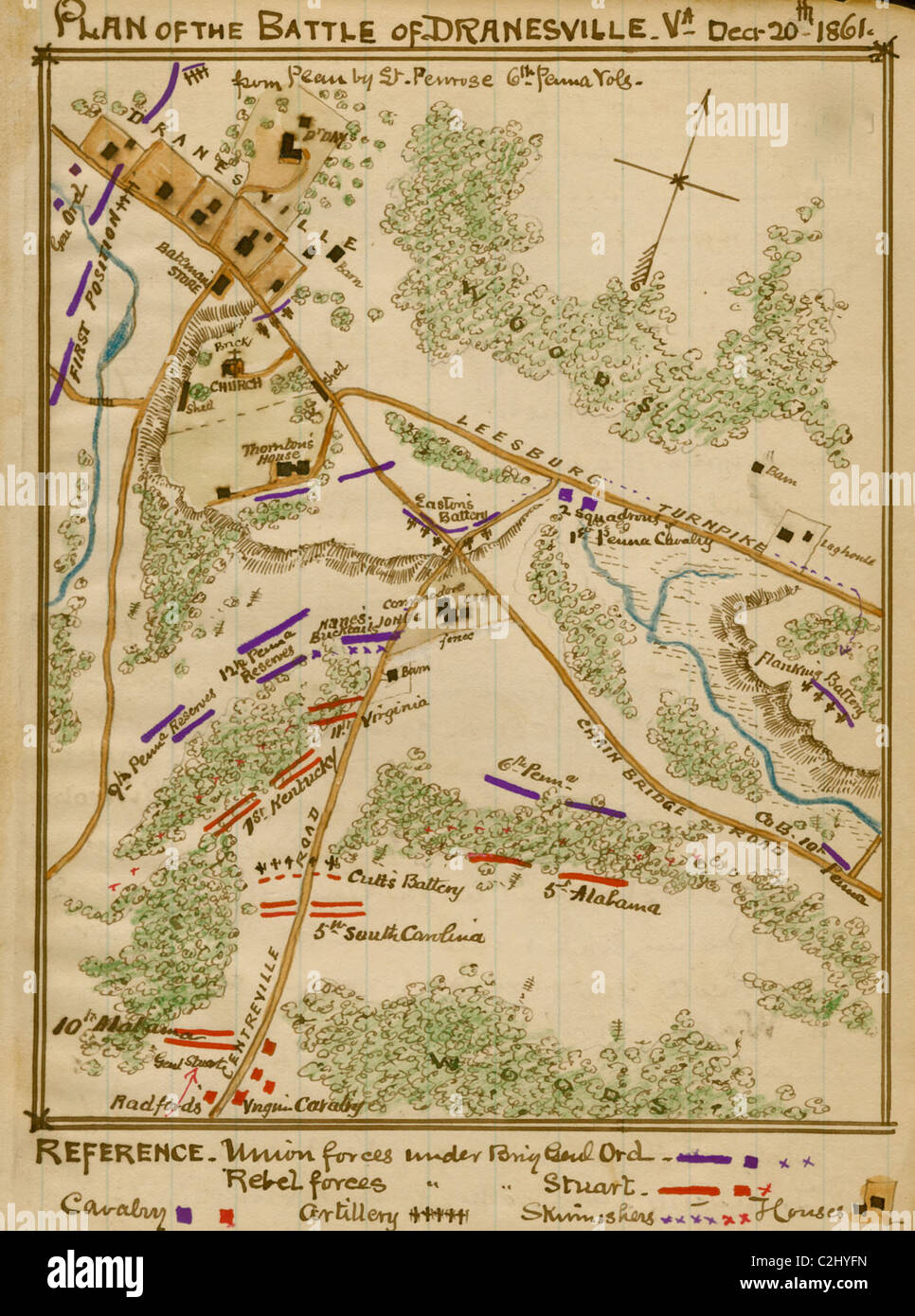 Battle of Dranesville Va Stock Photo - Alamy