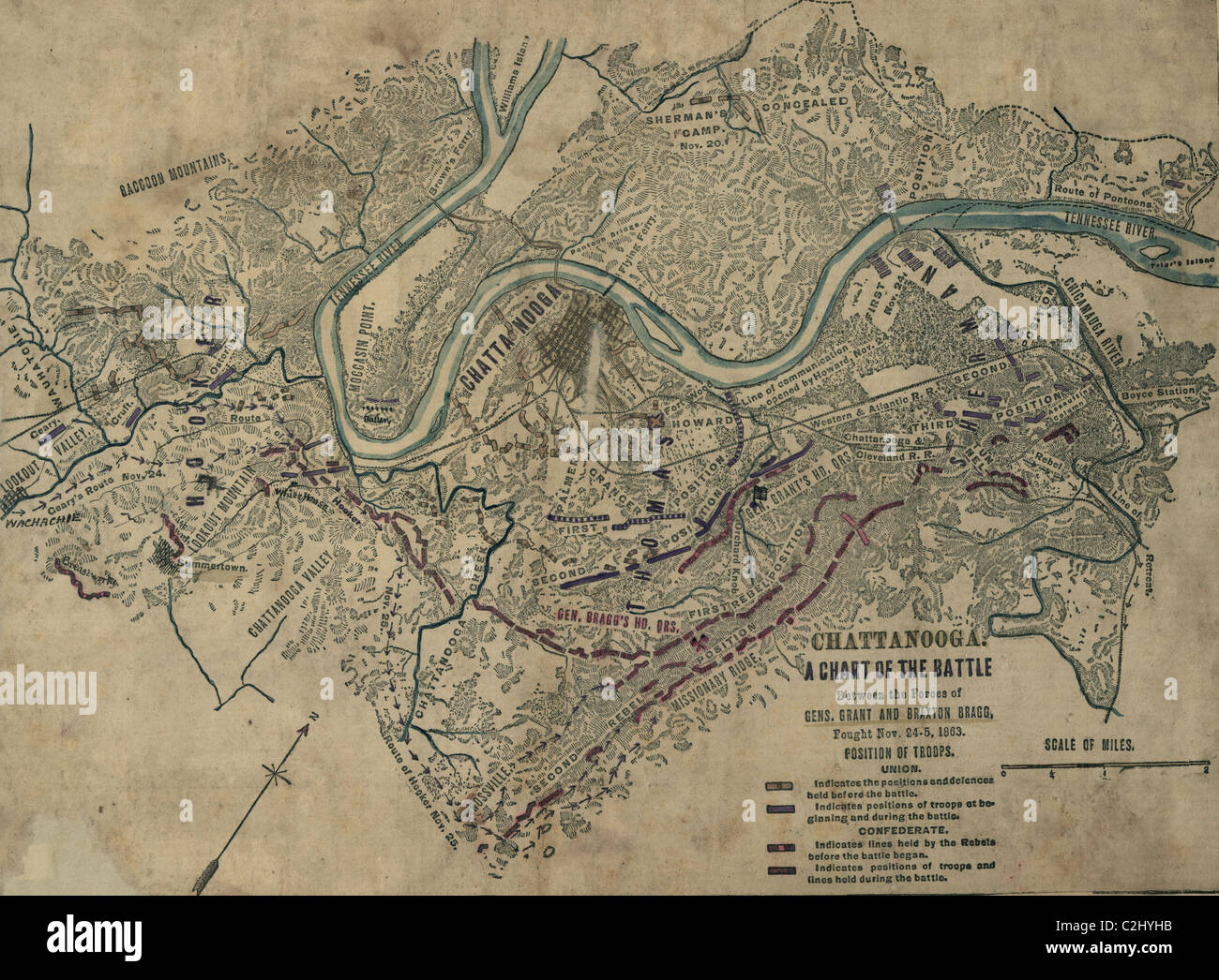 Battle of Chattanooga Stock Photo - Alamy