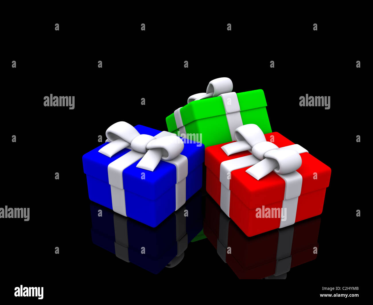 RGB gift boxes. 3D Stock Photo - Alamy