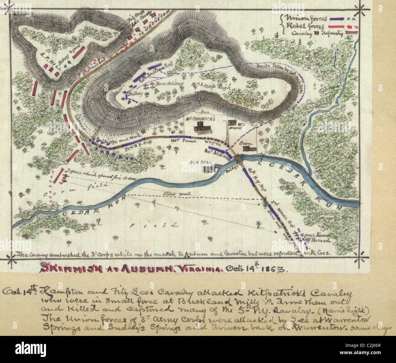 Skirmish at Auburn, Virginia, October. 14th 1863 Stock Photo - Alamy
