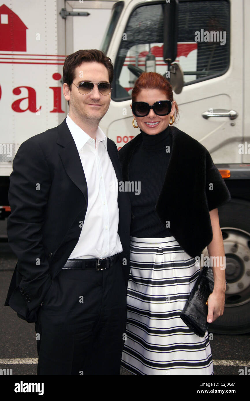 Debra Messing and her husband Daniel Zelman Mercedes-Benz Fashion Week ...