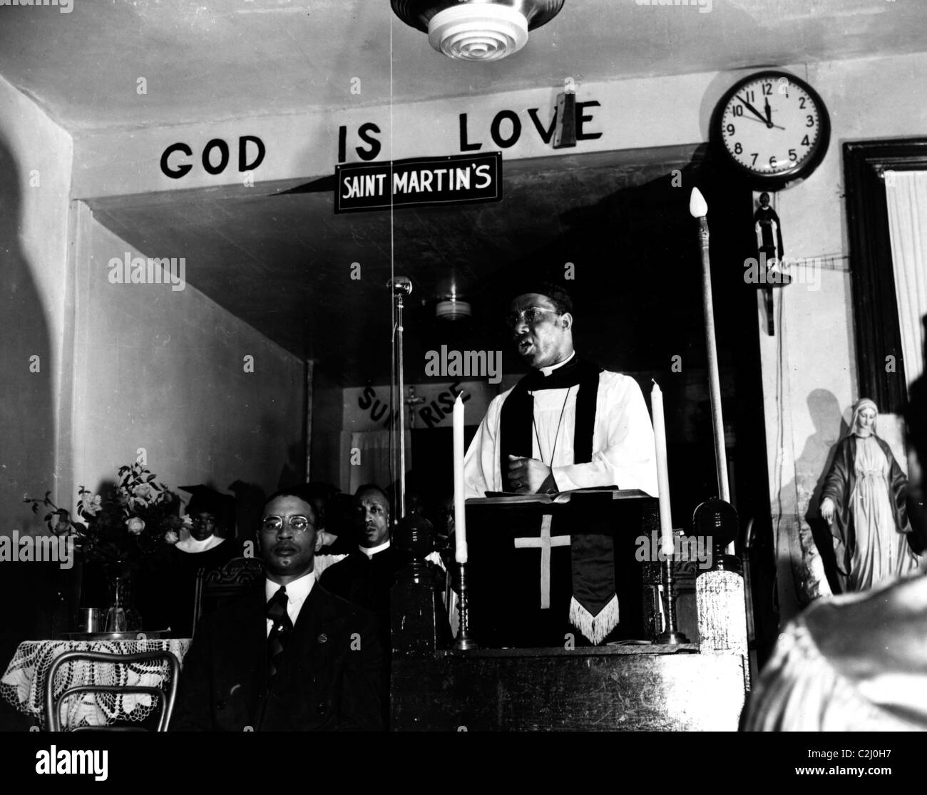 Pastor in Church Stock Photo - Alamy