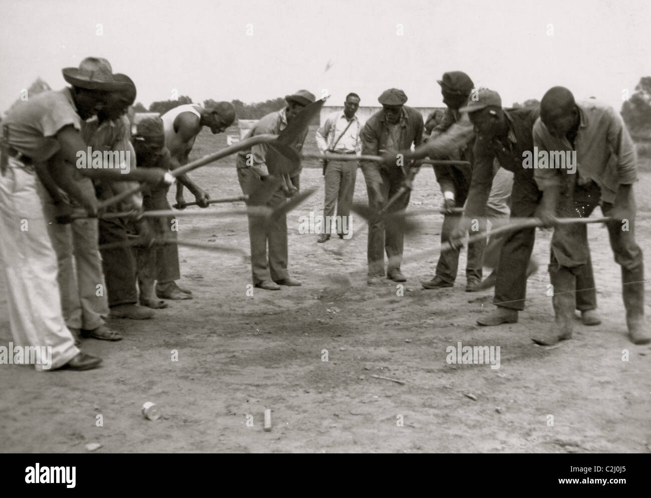 African American convicts working with shovels Stock Photo - Alamy