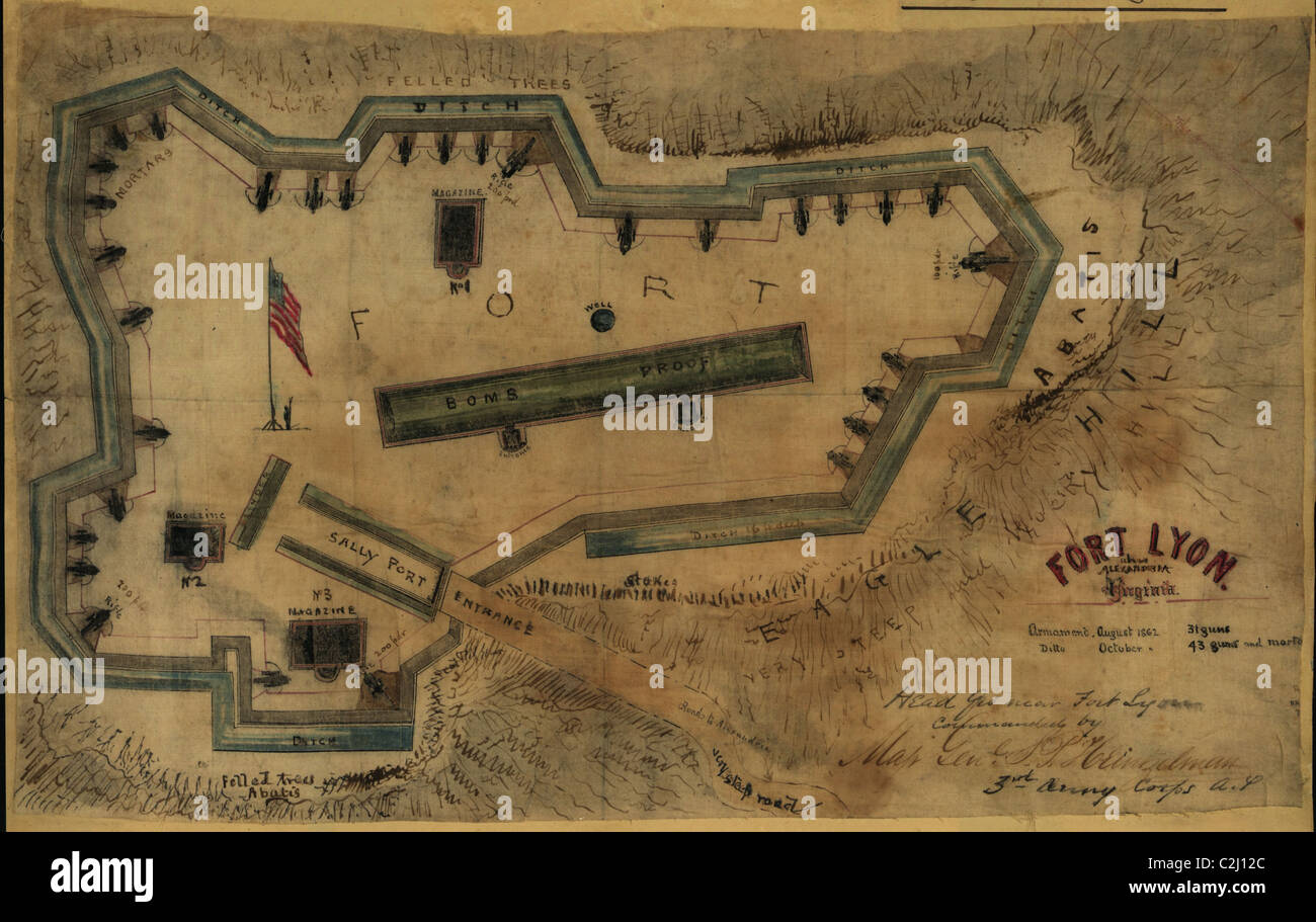 Fort Lyon, near Alexandria, Virginia Stock Photo - Alamy