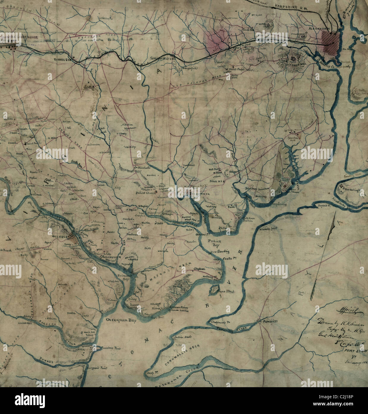 Potomac River, Va. : from Alexandria to below the Occoquan Stock Photo ...