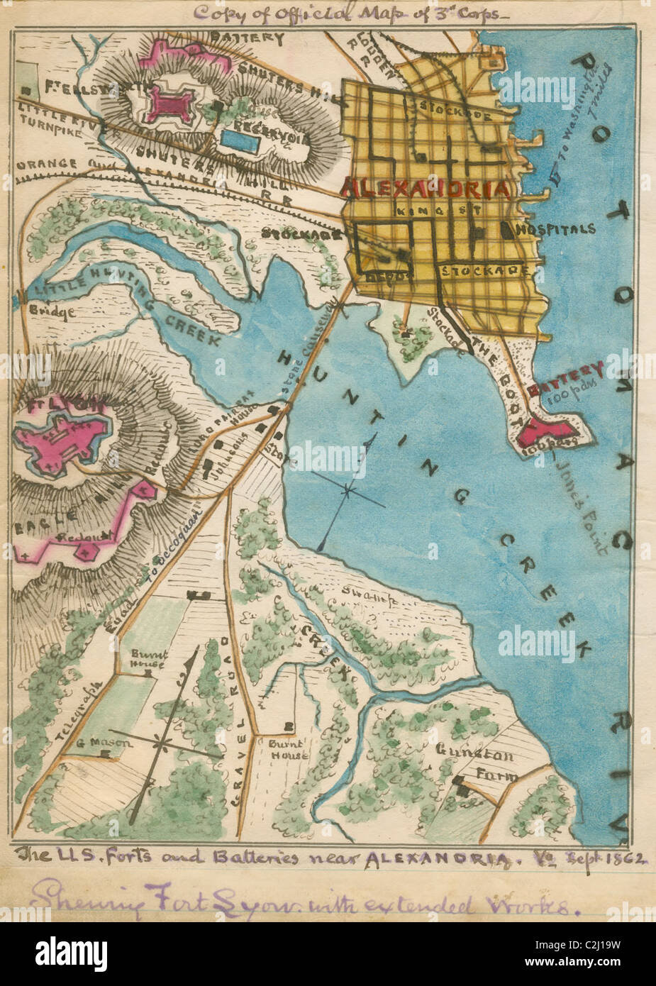 Fort Lyon, near Alexandria, Virginia Stock Photo - Alamy