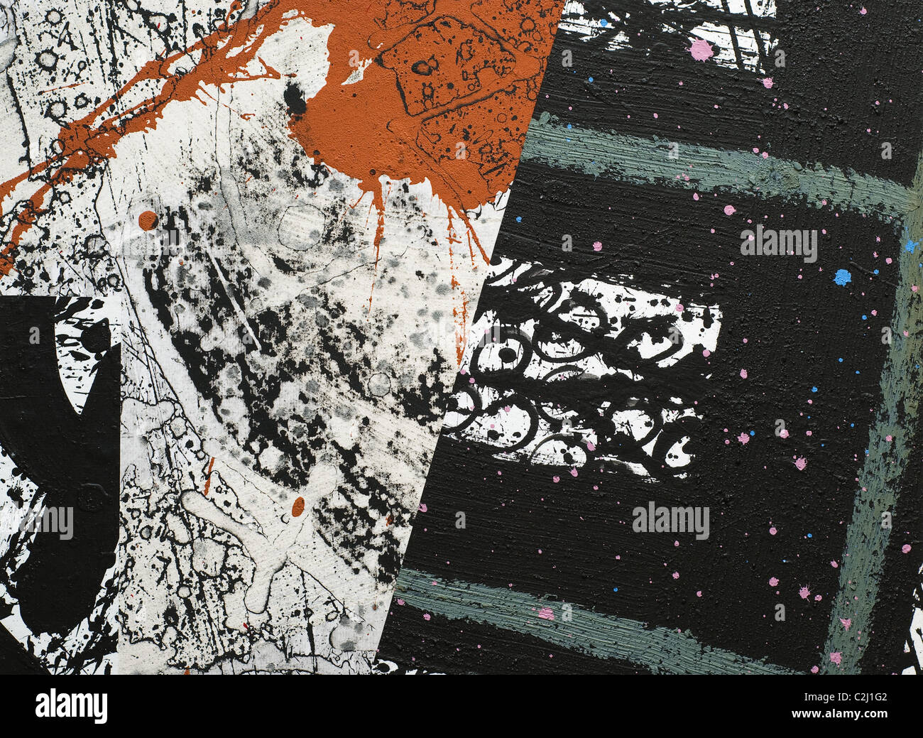 Hand Painted Paper Collage as Design Element Created by the ...