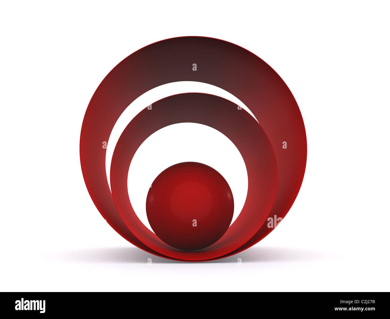 red ball abstract background. 3d Stock Photo - Alamy