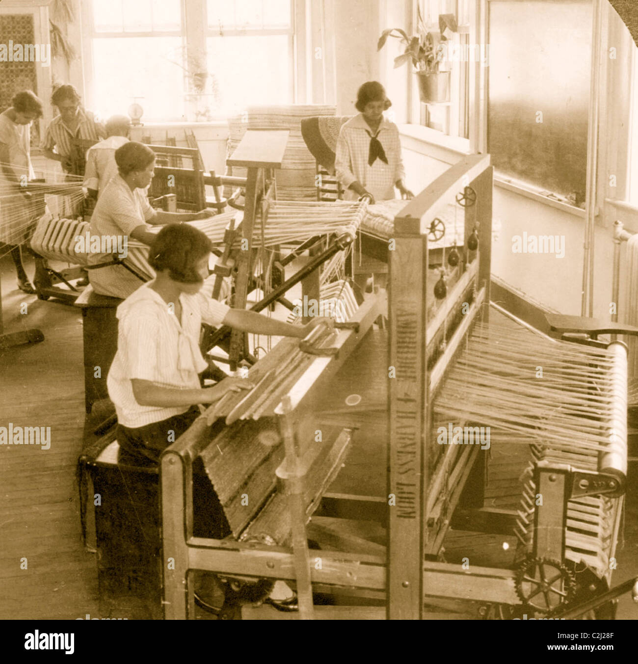 A weaving class, Tuskegee Institute Stock Photo - Alamy
