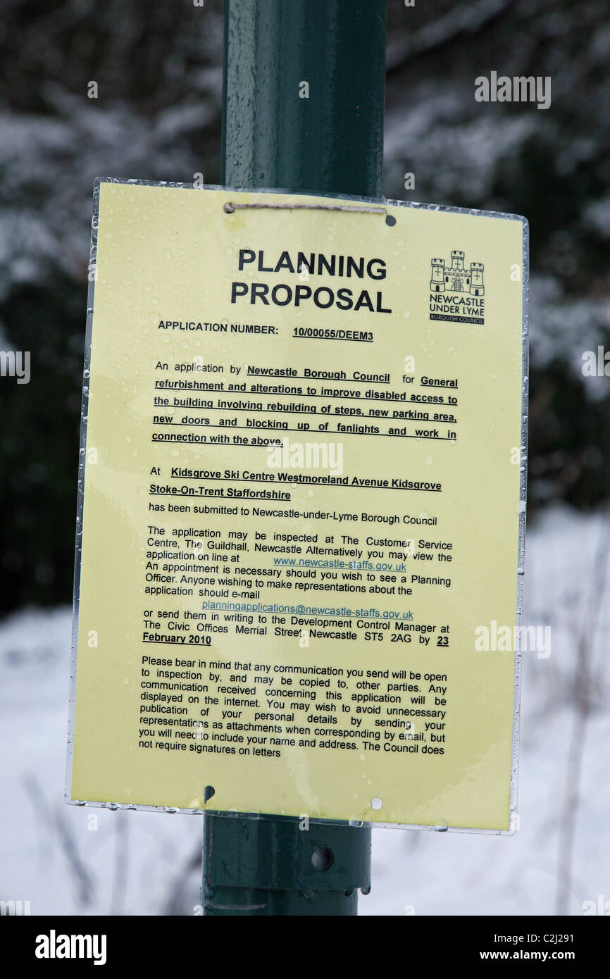 A Planning Proposal sign on a lamppost Stock Photo - Alamy