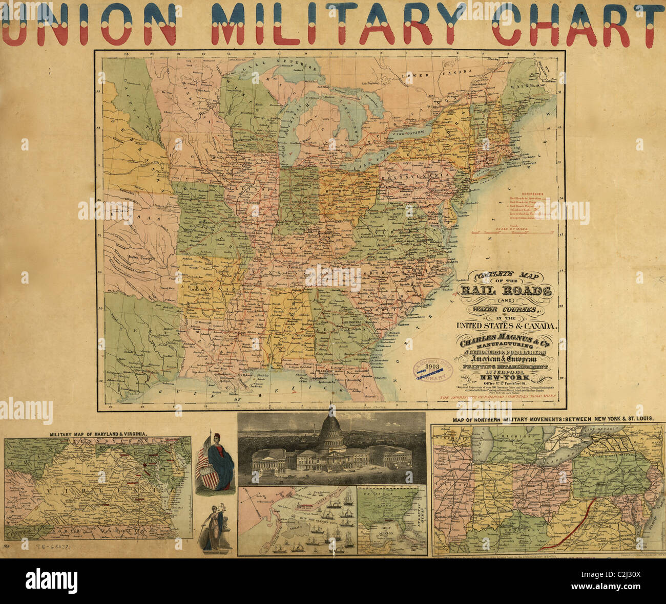 Union Military Chart - 1861 Stock Photo - Alamy