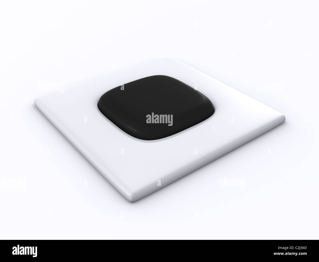 single button. 3d Stock Photo - Alamy